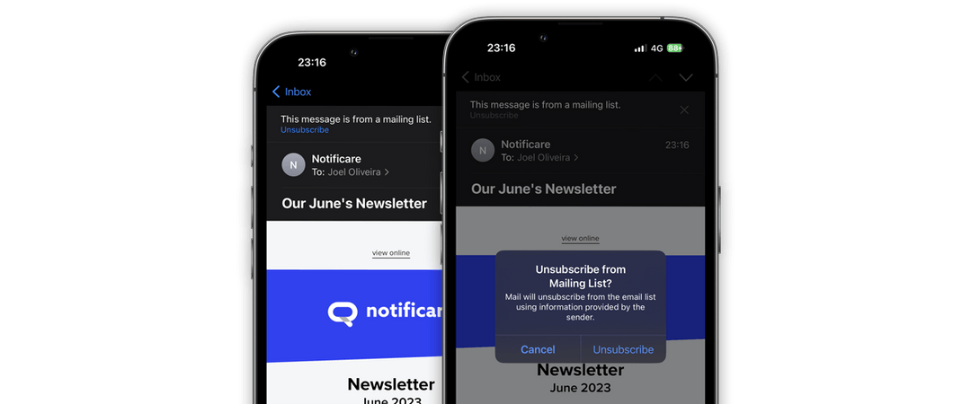 Using One-Click List-Unsubscribe | Notificare