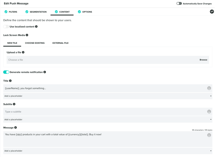 Implementing an Abandoned Cart Message | Notificare