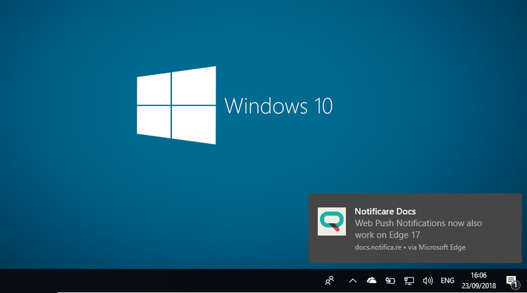 Push Notifications in Microsoft Edge | Notificare