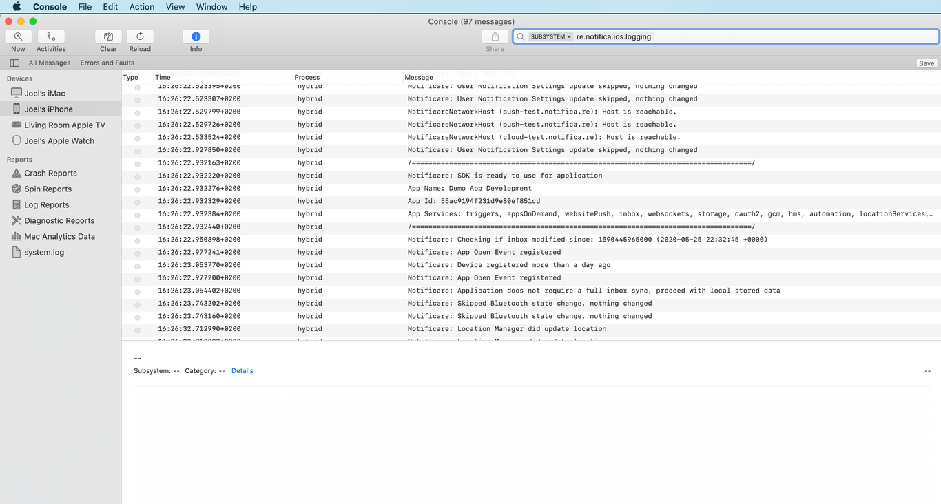 Using Unified Logging in iOS or tvOS apps | Notificare