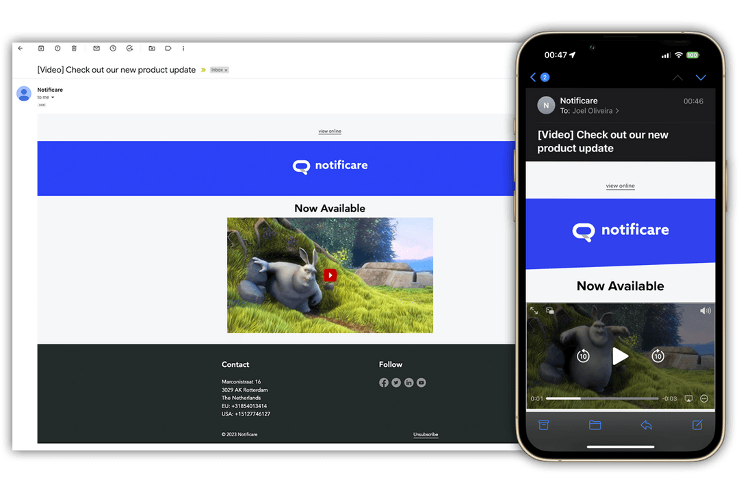 How to add video to email messages | Notificare